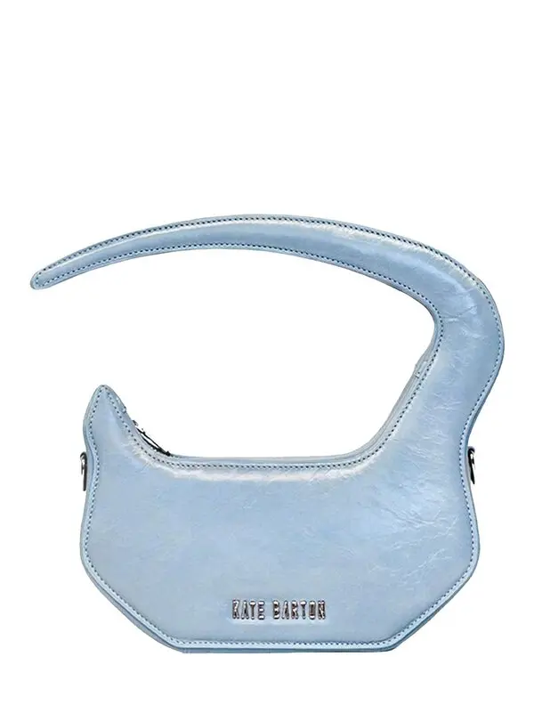 KATE BARTON Pierced Leather Bag - Sky Blue