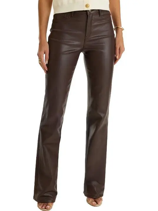 THE NOLI SHOP Aria Coated Flare Jean - Espresso