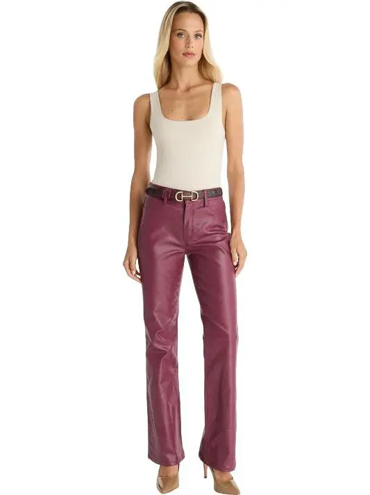 THE NOLI SHOP Aria Coated Flare Jean - Sangria