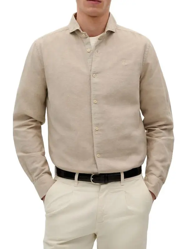 SCALPERS Vintage Linen Se Shirt - Cream