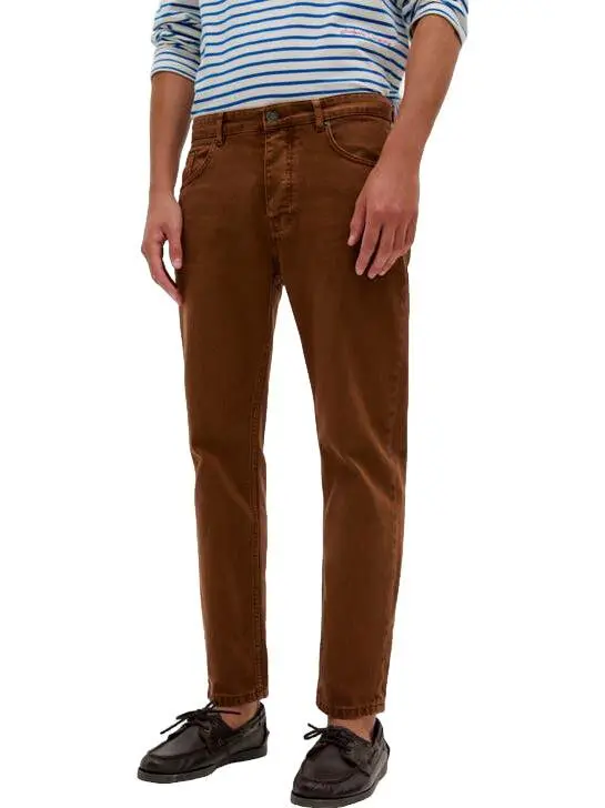 SCALPERS Cropped Cotton-blend Jeans - Pumpkin
