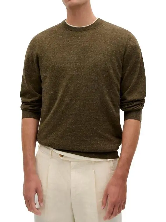 SCALPERS Summer Marais Tricot Knit Sweater - Dark Khaki