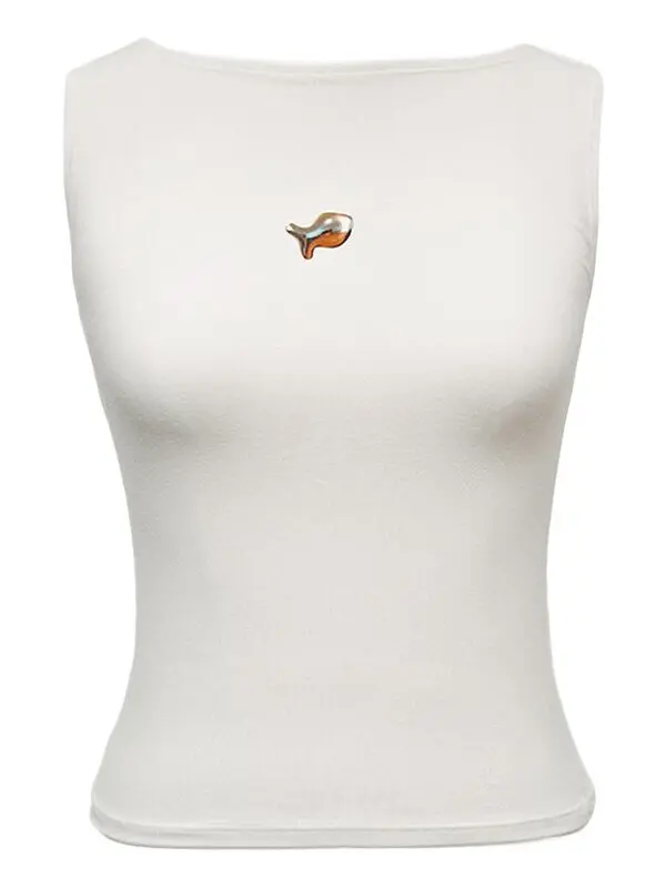 KATE BARTON X Goldfish® Chrome Tank Top - Off-white