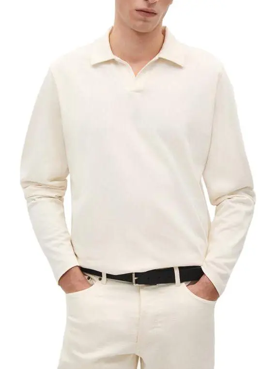SCALPERS Seamless Ls Polo - Off White