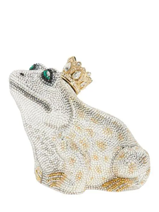 Judith Leiber Frog Prince Charming Clutch - Silver Rhine Multi