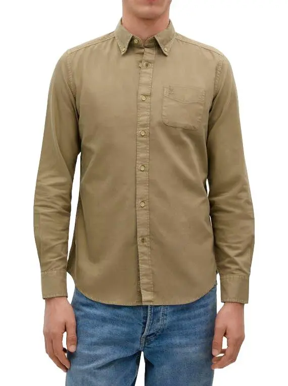 SCALPERS Beach Oxford Bd Shirt - Khaki
