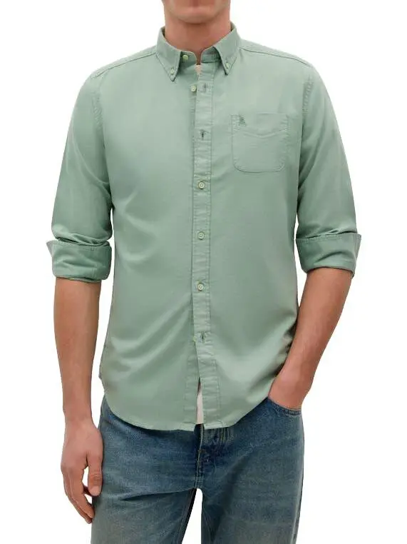 SCALPERS Beach Oxford Bd Shirt - Light Green