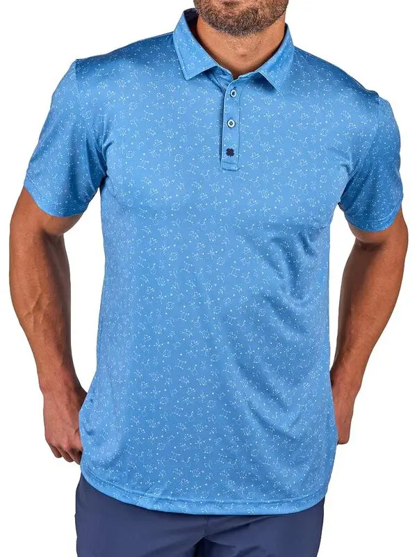 BLACK CLOVER Lucky Signs Polo - Moody Blue