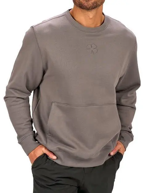 BLACK CLOVER Pocket Crew Neck Pullover - Charcoal