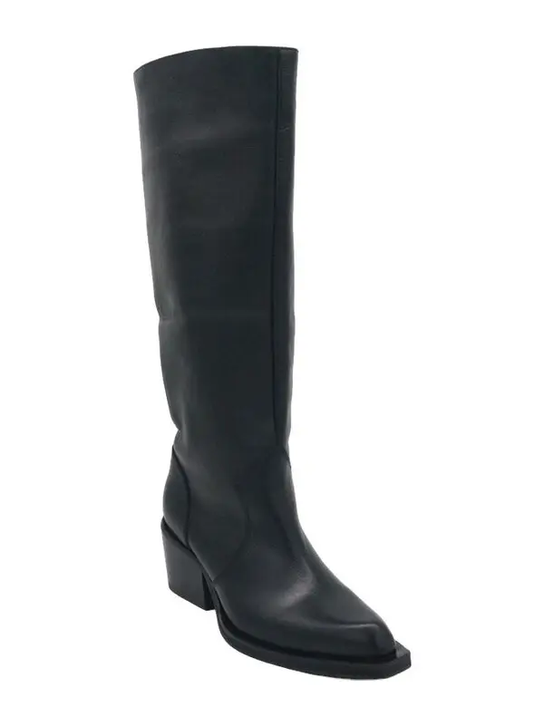 STIVALI NEW YORK Runaway Knee High Leather Boots - Black