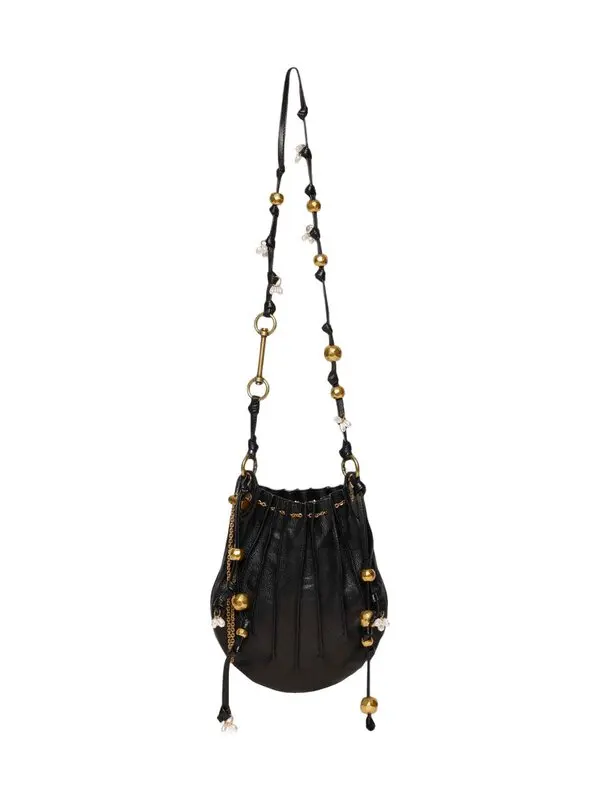 Walter Baker Wynn Knot Charm Bucket Bag - Black