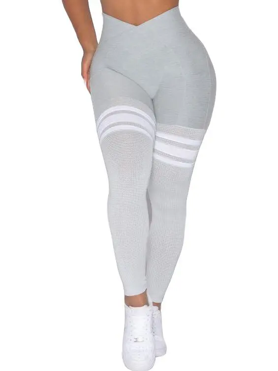BOMBSHELL SPORTSWEAR Contour Thigh-high Leggings - Light Cloud