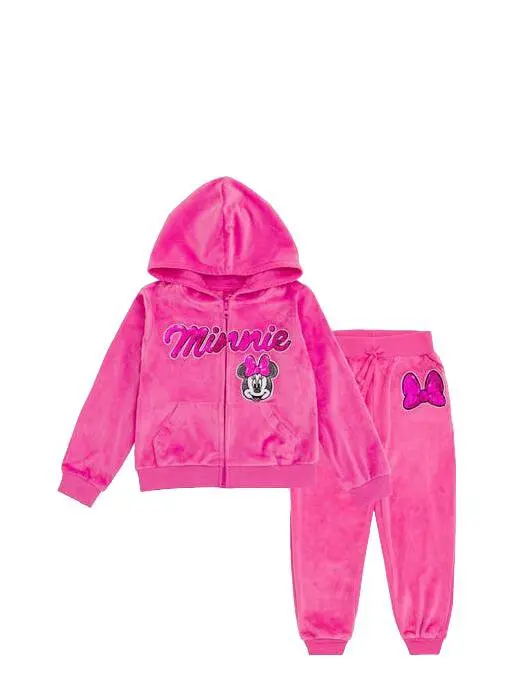 Disney Velour Hoodie & Jogger Set - Minnie Mouse Pink