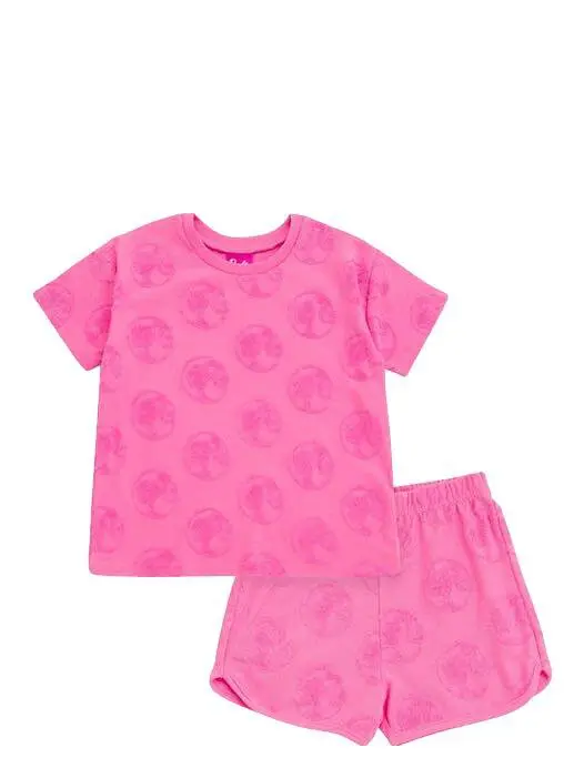 BARBIE Loop Terry T-shirt & Shorts Set - Pink