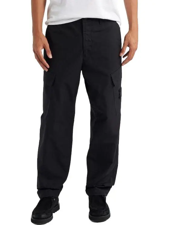 Stone Island Cotton Cargo Pants - V0029 Black