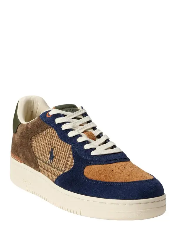 Polo Ralph Lauren Masters Court Mixed Media Sneakers - Glen Plaid/multi