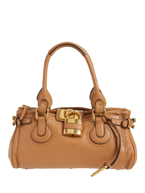 Chloé Paddington Leather Satchel - Mustang Brown