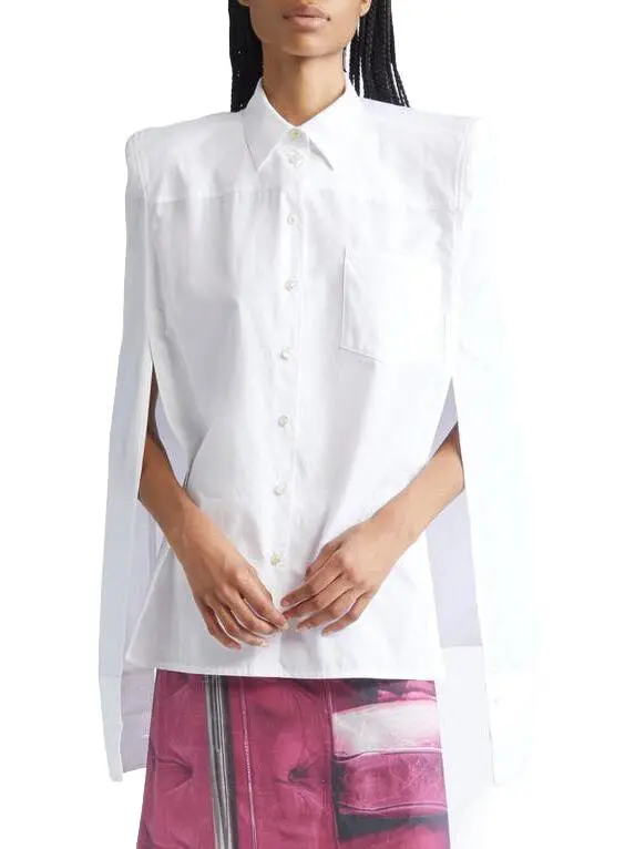 JULIE KEGELS Corbusier Cape Shirt - White