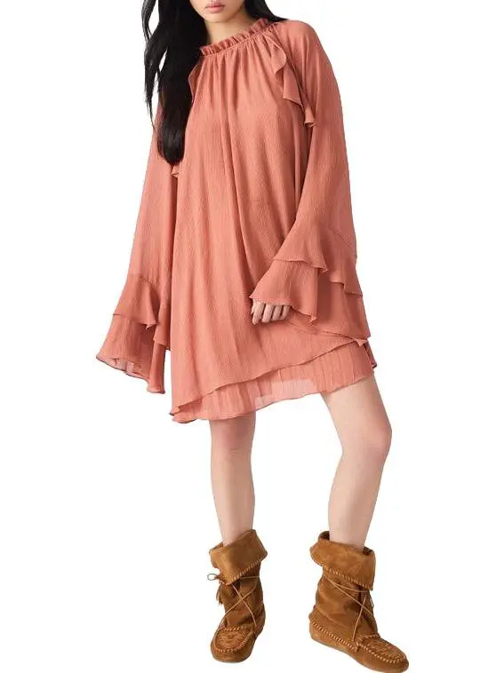 Steve Madden Sofina Long Sleeve Shift Dress - Copper