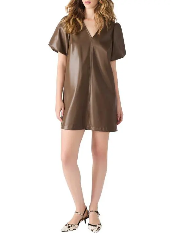 Steve Madden Tilly Faux Leather Mini Dress - Coco