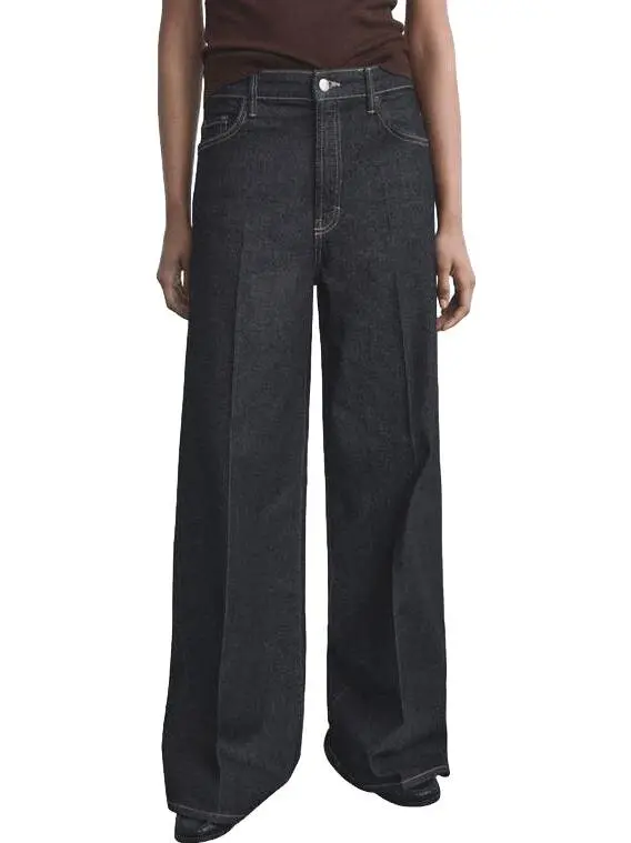Mango Elise High-waist Wide-leg Jeans - Open Blue