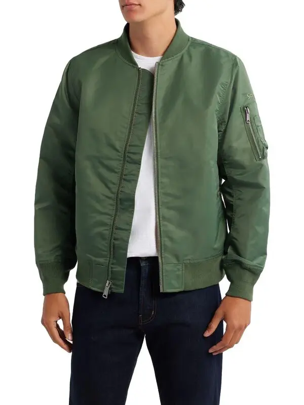 SCHOTT Satin Ma-1 Flight Jacket - Sage