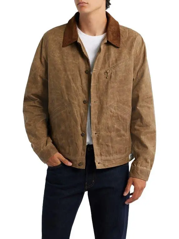 SCHOTT Waxed Cotton Mechanic's Jacket - Brown