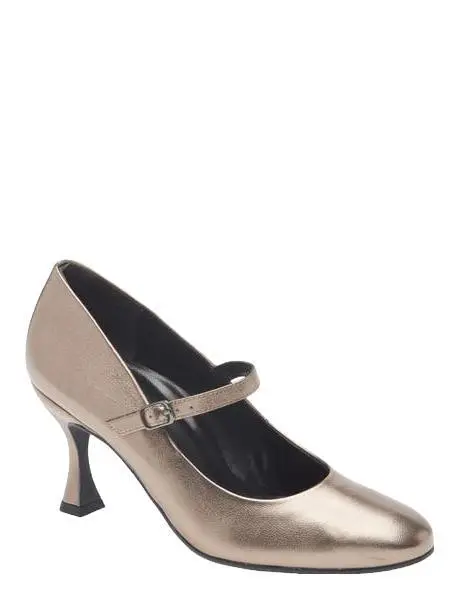 Paul Green Cassie Mary Jane Pump - Earth Metallic Nappa