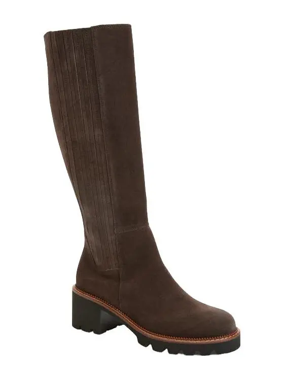 Paul Green Candice Knee High Boots - Mocha Soft Suede