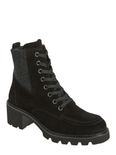 Paul Green Cassidy Hiker Boot - Black Soft Suede