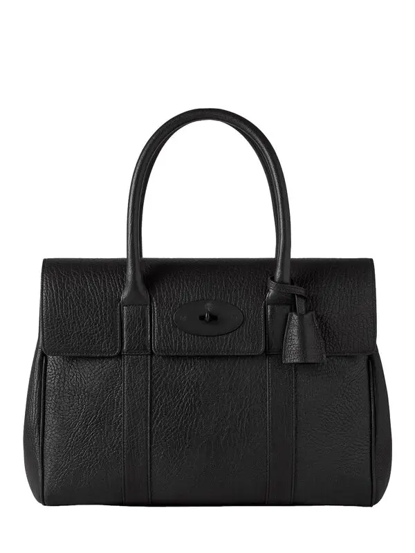 Mulberry Bayswater Tonal Natural Grain Leather Satchel - Black-black