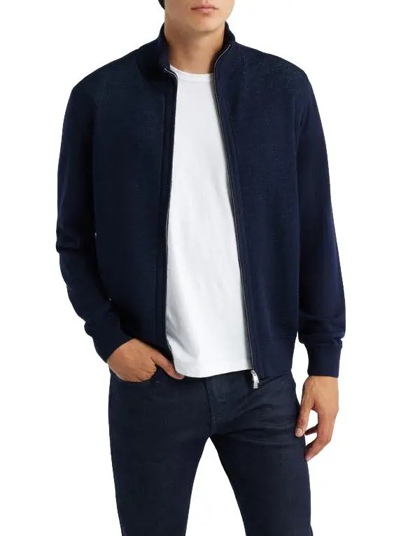 BOSS Illarione Mixed-media Jacket - Dark Blue
