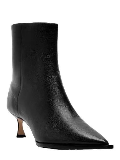 ALEXANDRE BIRMAN Myra Pointed Toe Kitten Heel Bootie - Black