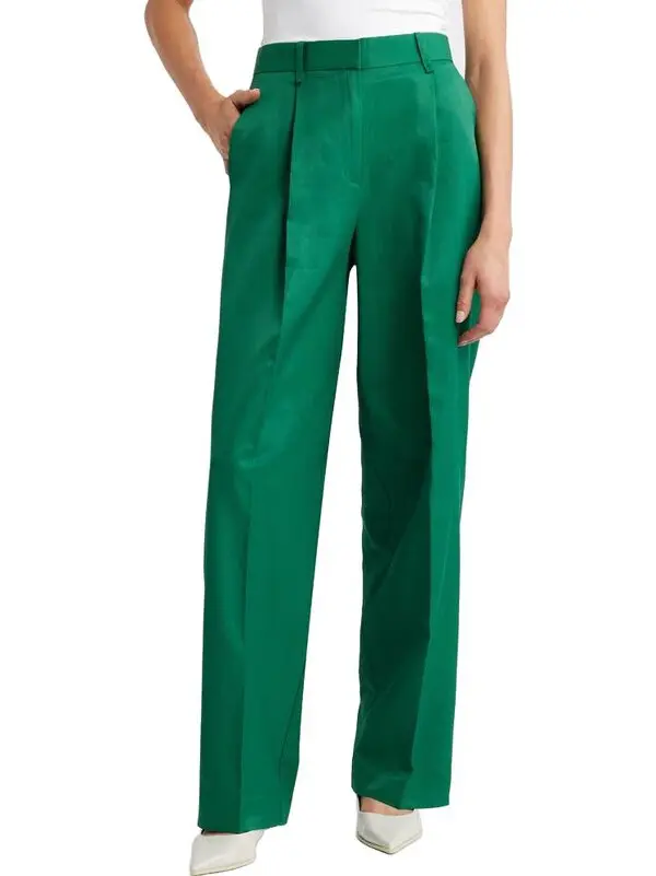 Mango Otero Pleated Pants - Green