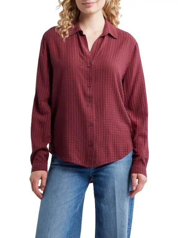 CLOTH & STONE Classic Button-up Shirt - Merlot Harvest