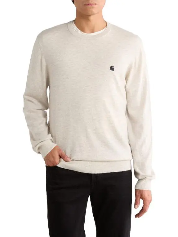Carhartt Work In Progress Madison Lambswool Blend Sweater - White/black
