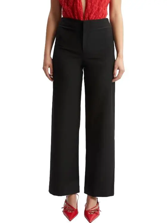 Bardot Balia Hipster Wide Leg Pants - Black