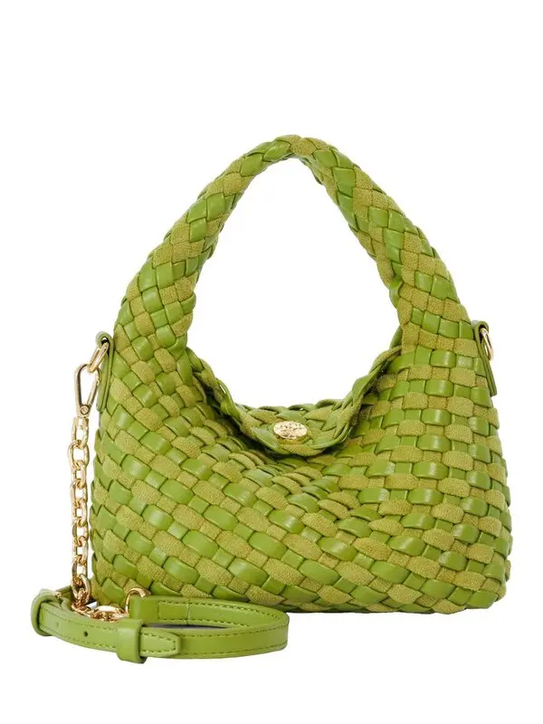 Dune London Woven Top Handle Bag - Lime