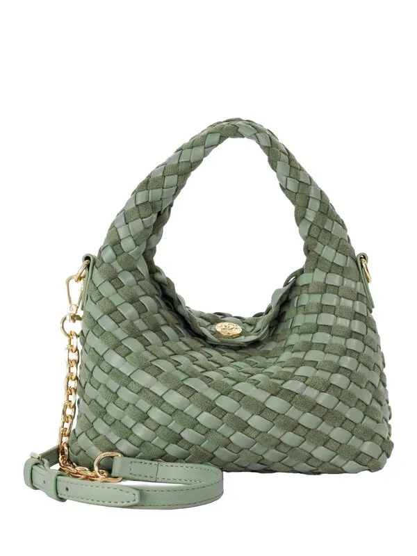 Dune London Woven Top Handle Bag - Sage