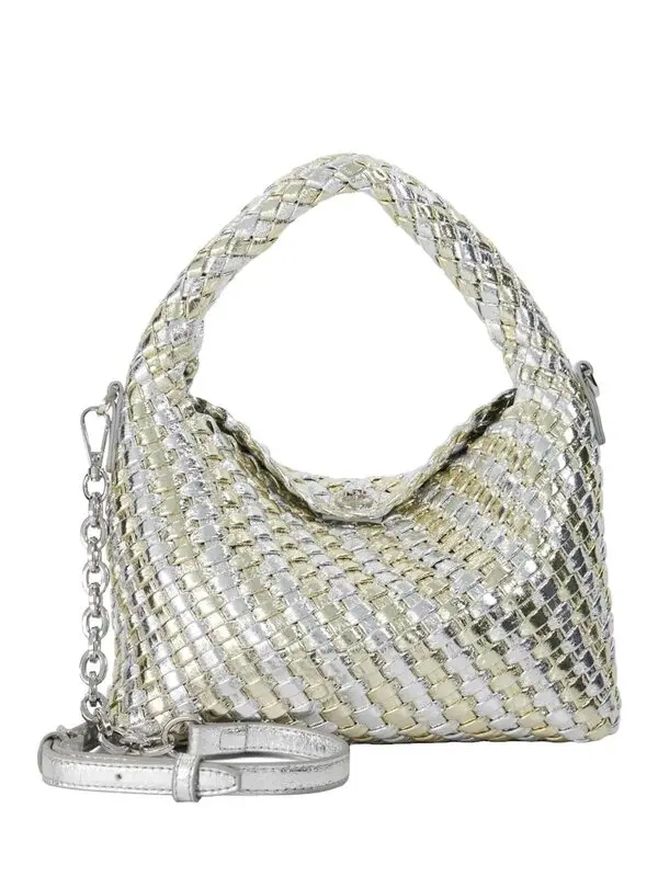 Dune London Woven Top Handle Bag - Silver