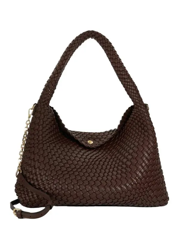 Dune London Woven Shoulder Bag - Dark Brown