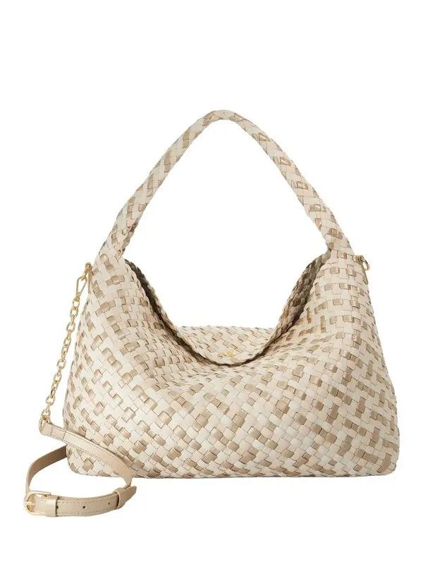 Dune London Woven Shoulder Bag - Ecru