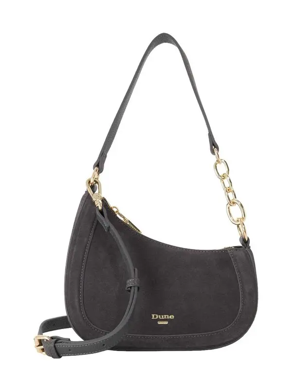 Dune London Direction Shoulder Bag With Chain Detail - Grey