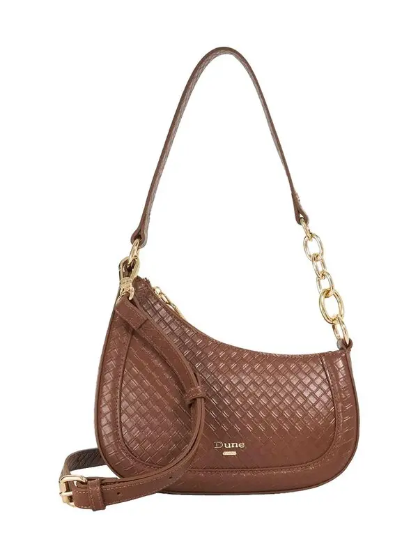 Dune London Faux Leather Shoulder Bag - Medium Brown