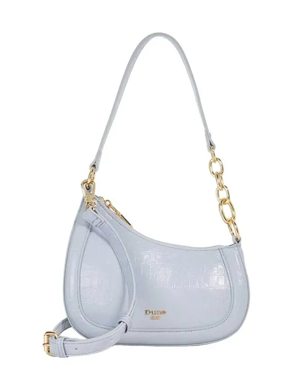 Dune London Faux Leather Shoulder Bag - Pale Blue