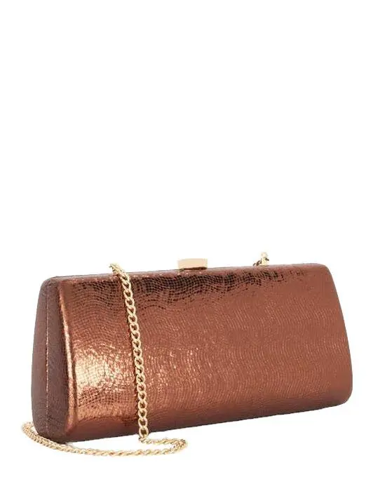 Dune London Belinda Frame Clutch - Bronze