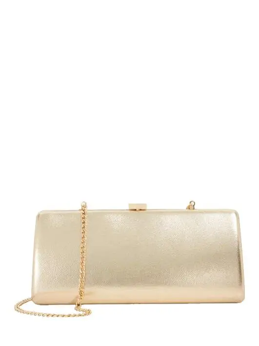 Dune London Belinda Frame Clutch - Gold