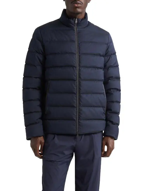 Herno Quilted Bomber Jacket - Blue Navy