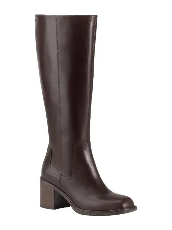 VAGABOND SHOEMAKERS Knee High Stacked Heel Boots - Chocolate