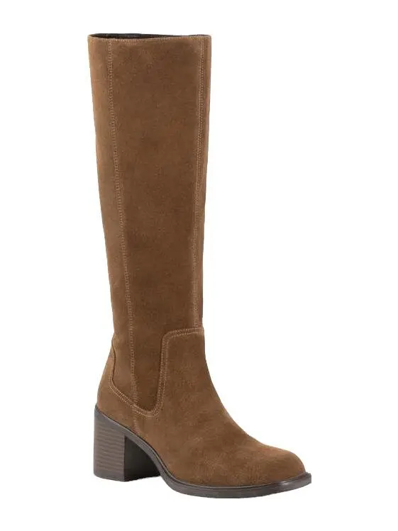 VAGABOND SHOEMAKERS Knee High Stacked Heel Boots - Cocoa Brown